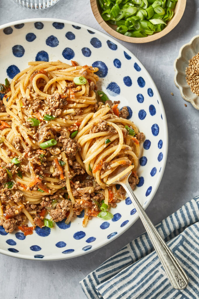 Ground Beef Bulgogi Noodles - The Pasta Twins